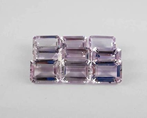 6X4MM TO 10X8MM NATURAL PINK AMETHYST OCTAGON EMERALD CUT FACETED LOOSE ...