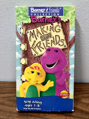 Barney’s Making New Friends VHS 1995 White TV Show RARE! Microsoft ...