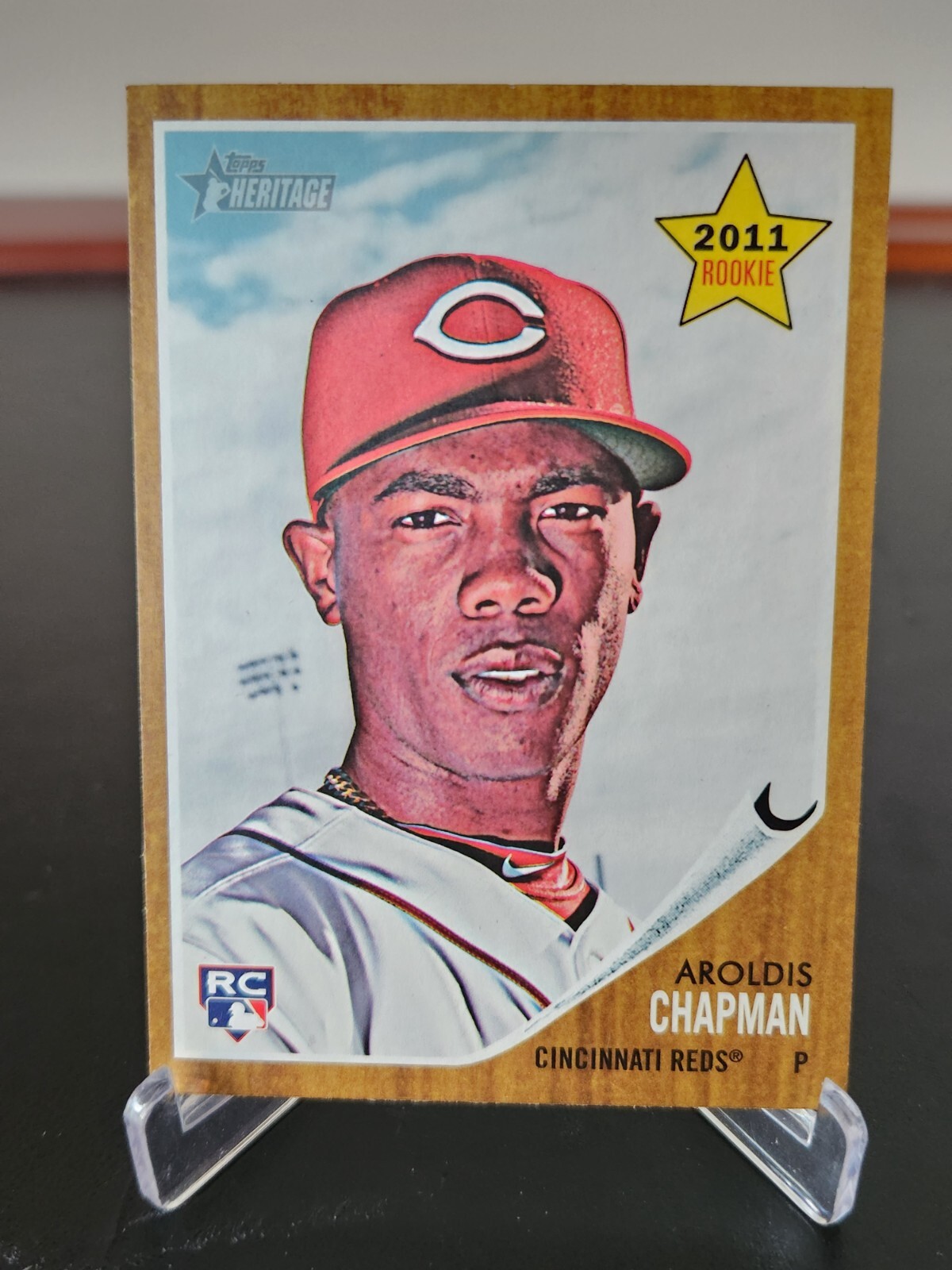 2011 Topps Heritage RC Rookie Aroldis Chapman Cincinnati Reds #199 | eBay
