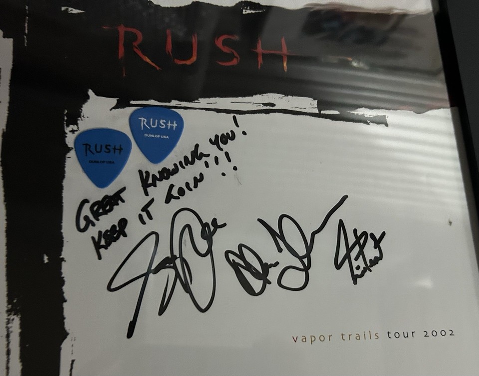 Rush Signed Vapor Trails Tourbook Geddy Lee Alex Lifeson Neil Peart ...