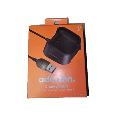 Add Onn Charge Cable Compatible W/Futbit Versa 2 3' NEW IN BOX | eBay