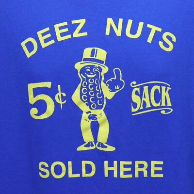 Deez Nuts Sold Here Tshirt Peanut Logo Delta Pro (L) Mens MEDIUM ...