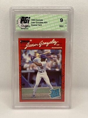 Juan Gonzalez 1990 Donruss Error Card Rated Rookie No Dot After Inc ...