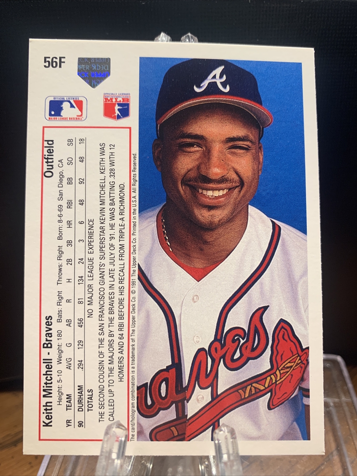 1991 Upper Deck Final Edition - #56F Keith Mitchell (RC) for sale ...