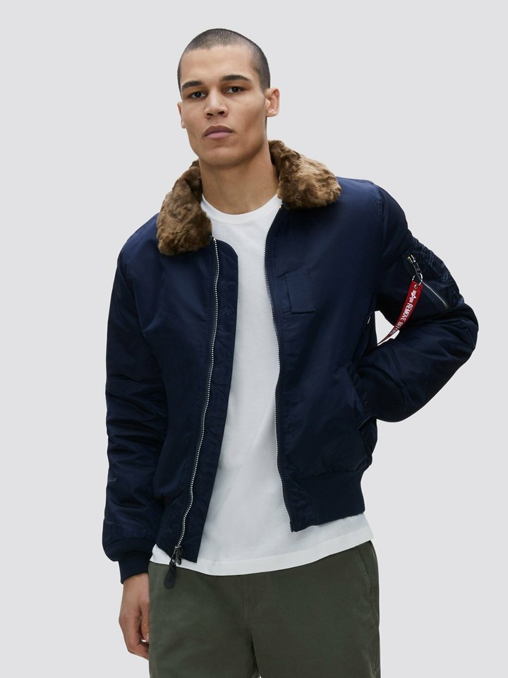 ALPHA INDUSTRIES SLIM FIT B-15 FLIGHT JACKET/BOMBER NYLON MJB45500C1 ...