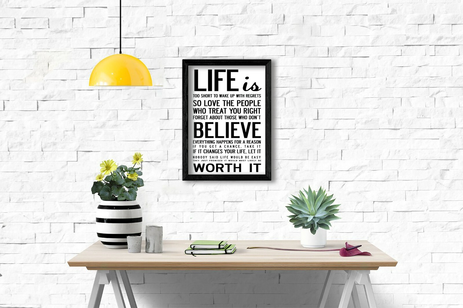 Inspirational Life Is Too Short Quote Believe Motivation Determination ...