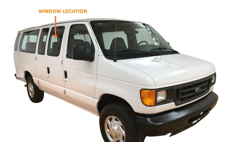 Passenger Hinged Door Window Glass Movable 3Holes Clear For 92-16 Ford ...