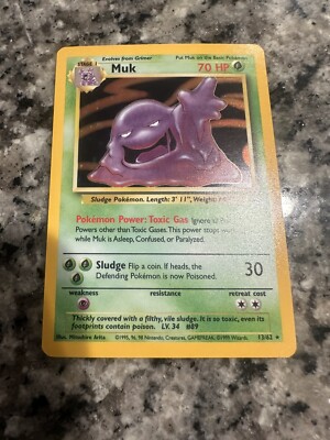 Pokémon TCG Muk Fossil 13 Holo Unlimited Holo Rare | eBay