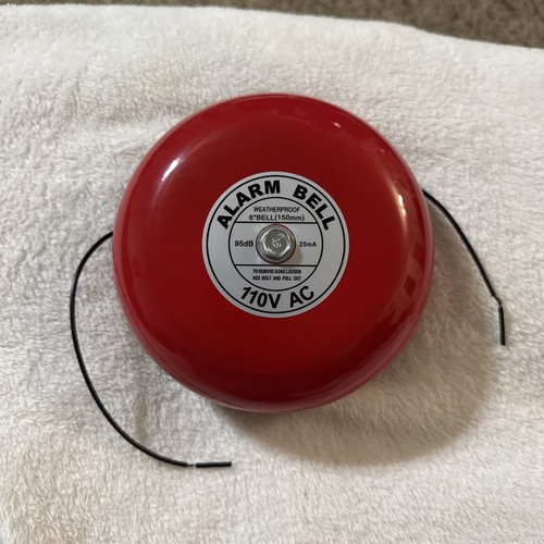 95dB Metal Electric Round Alarm Bell School Home Factory Security Alarm ...