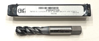 OSG M10 x 1mm HSSE Tap Spiral Flute Modified Bottoming Tap TiCN 3 Flute ...