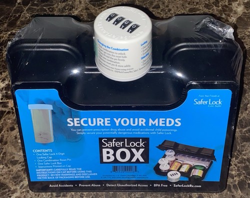 NEW Safer Lock Box Safe Case Medication Secure 4 Digit Combination ...