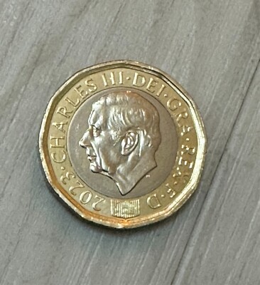 Double Sided Coin King Charles £1 Heads / Tails on both sides - Same ...