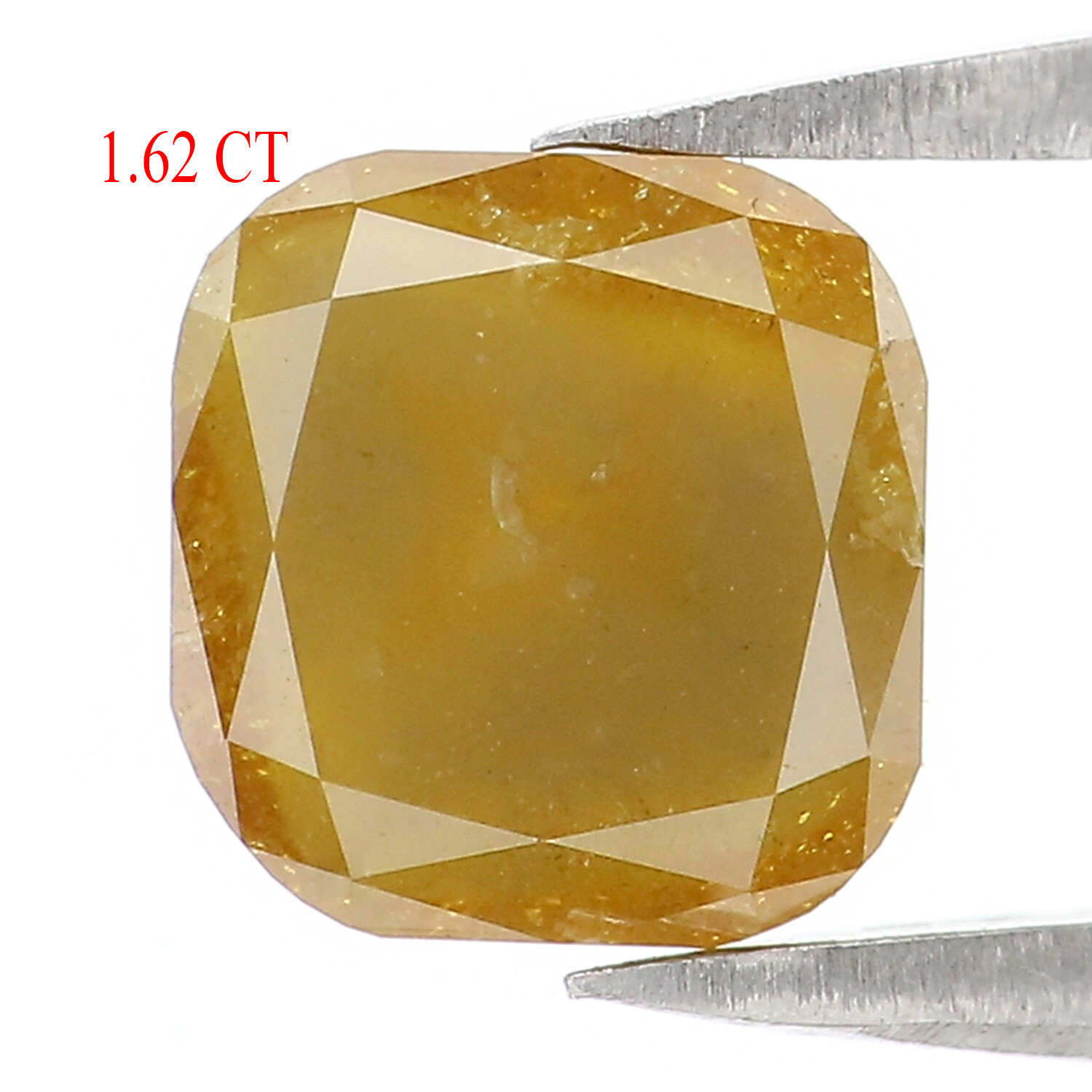 1.62 CT Natural Loose Cushion Shape Diamond 6.70 MM Yellow Color ...