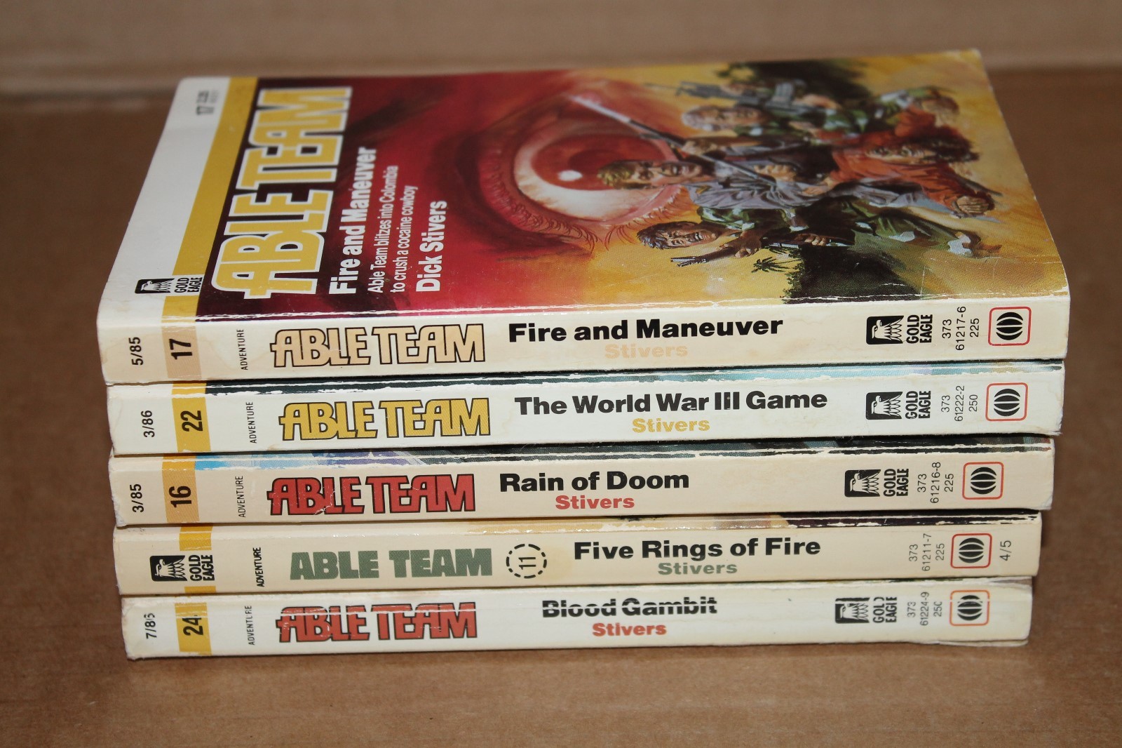 5 ABLE TEAM BOOKS DICK STIVERS BLOOD GAMBIT RAIN OF DOOM FIVE RINGS OF ...