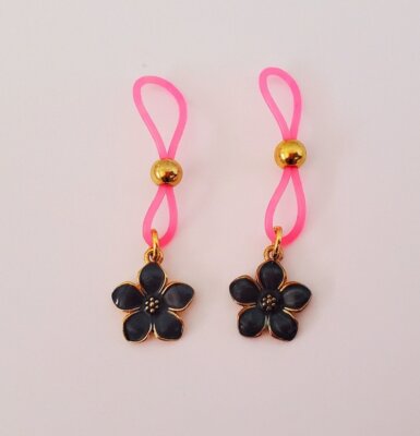 Flower Non-Pierced Nipple Jewelry Set Sexy Fake Nipple Rings Nipple ...