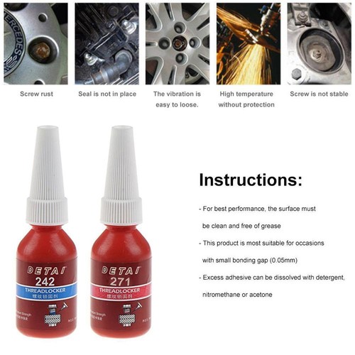 Screw Locking Agent Blue Glue 242 Glue Anti-Corrosion Thread L3E9 Screw ...