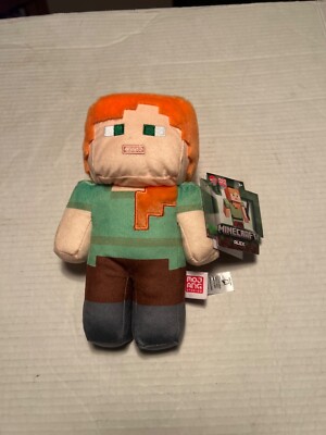 Minecraft Alex Plush 8.5" Pixelated Design Mattel Mojang Stuffed Toy ...