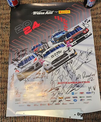 TRANS AM RACING Autographed poster 2024 VIR CONNOR ZILISCH CHRIS DYSON ...