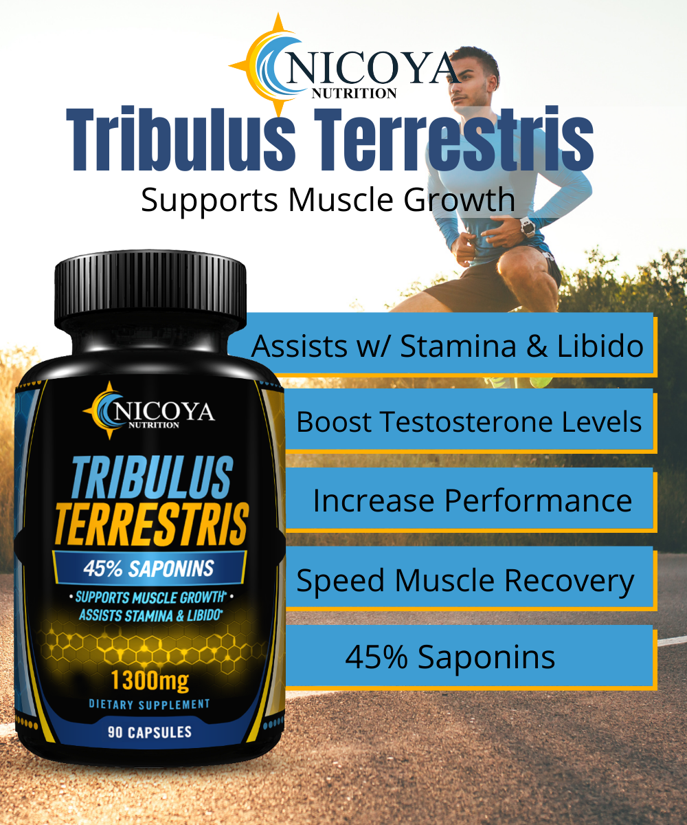 Tribulus Terrestris 1300mg- Muscle Growth, Drive, Testosterone & Muscle ...