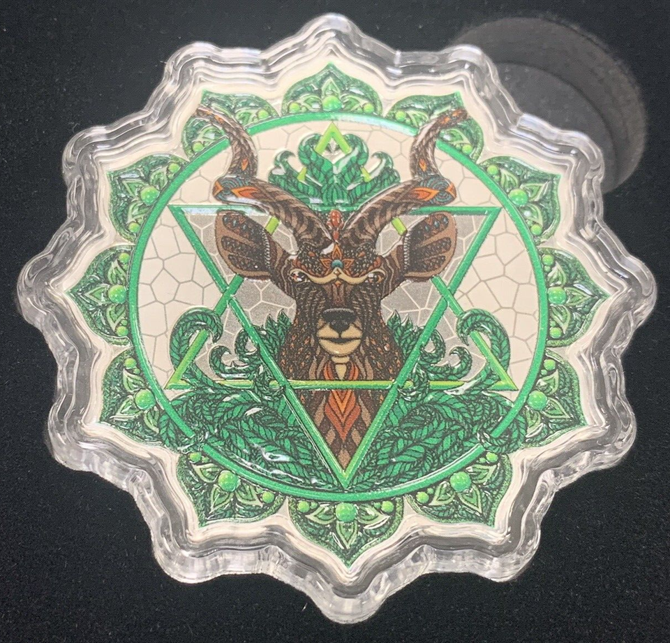 2022 2 oz .9999 Silver $5 Antelope of the 4th Chakra Coin ~ Colorized ...