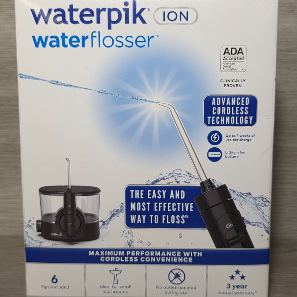 Waterpik ION Water Flosser Compact Rechargeable Cordless Countertop ...