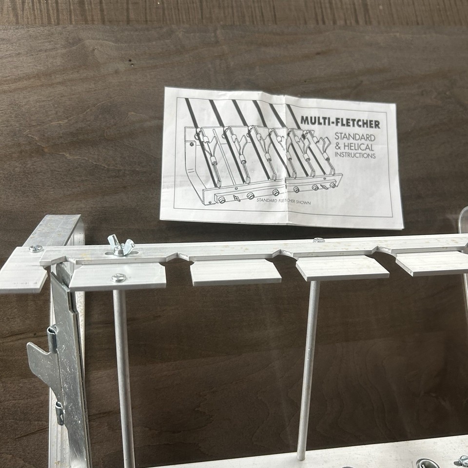 Jo Jan Multi Fletcher Arrow Fletching Jig Tool 6 Straight Clamps Vtg ...
