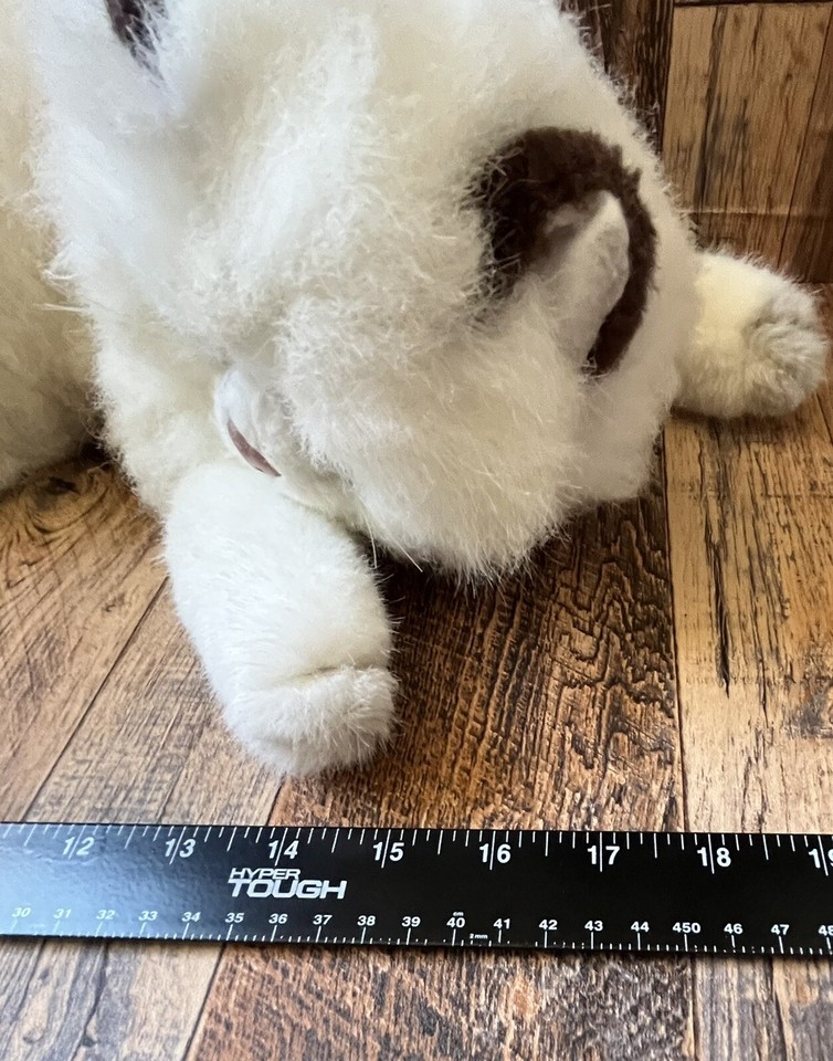 Vintage Russ Cat plush Fluffy Persian Himalayan Kitty Yomiko Wht Grey ...