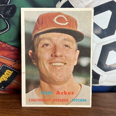 Tom Acker 1957 Topps #219 Cincinnati Redlegs Rookie EXMINT | eBay