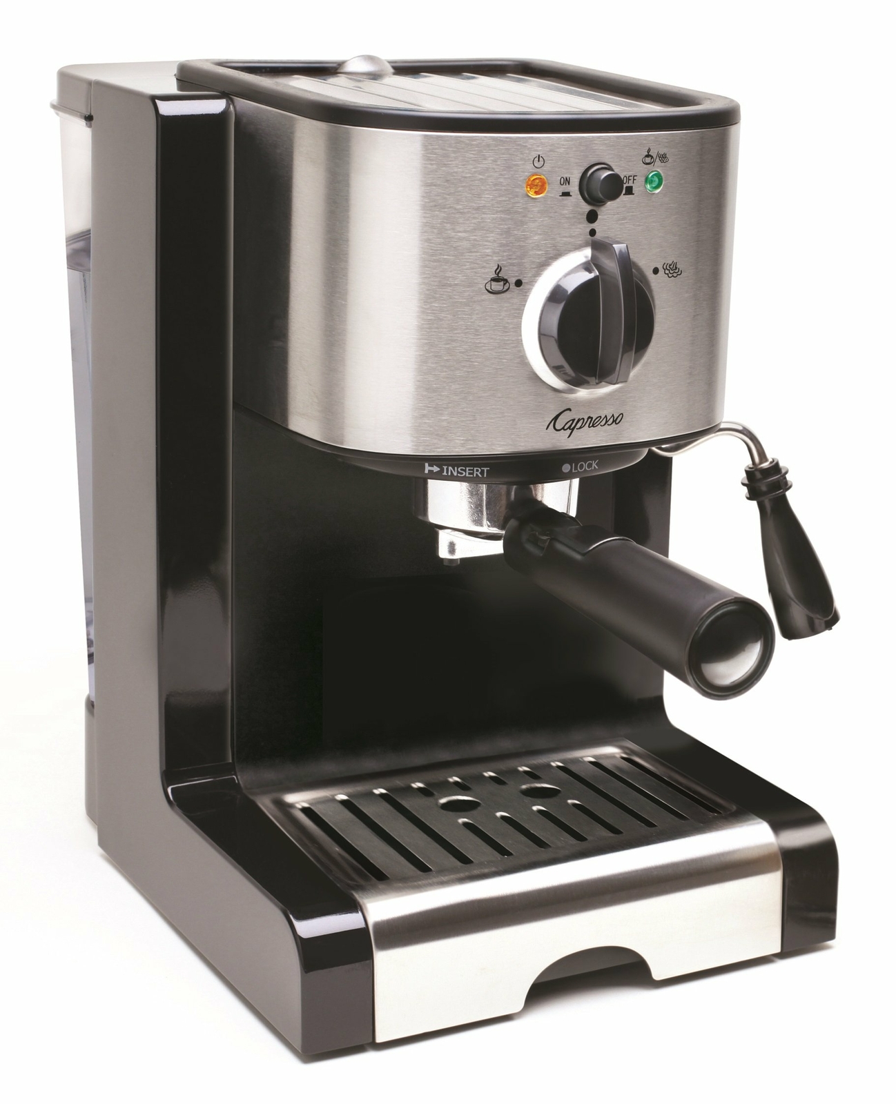 Capresso - Espresso and Cappuccino Maker - Black/Stainless-Steel for ...