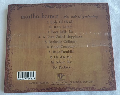 This Side of Yesterday by Martha Berner (CD, 2005) for sale online | eBay