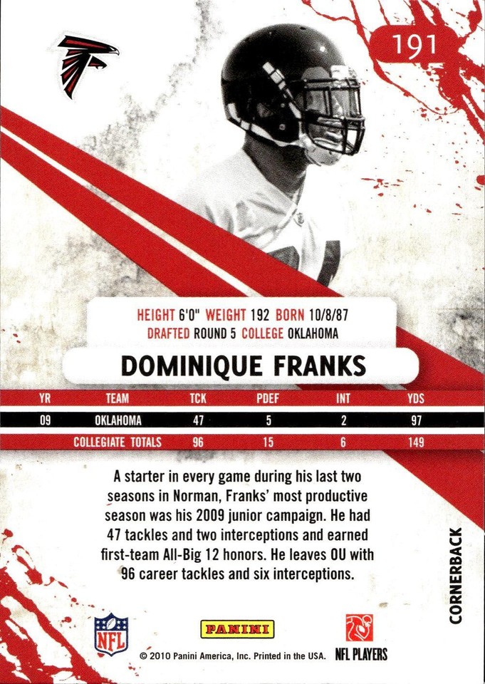 2010 Panini Rookies & Stars #191 Dominique Franks | eBay
