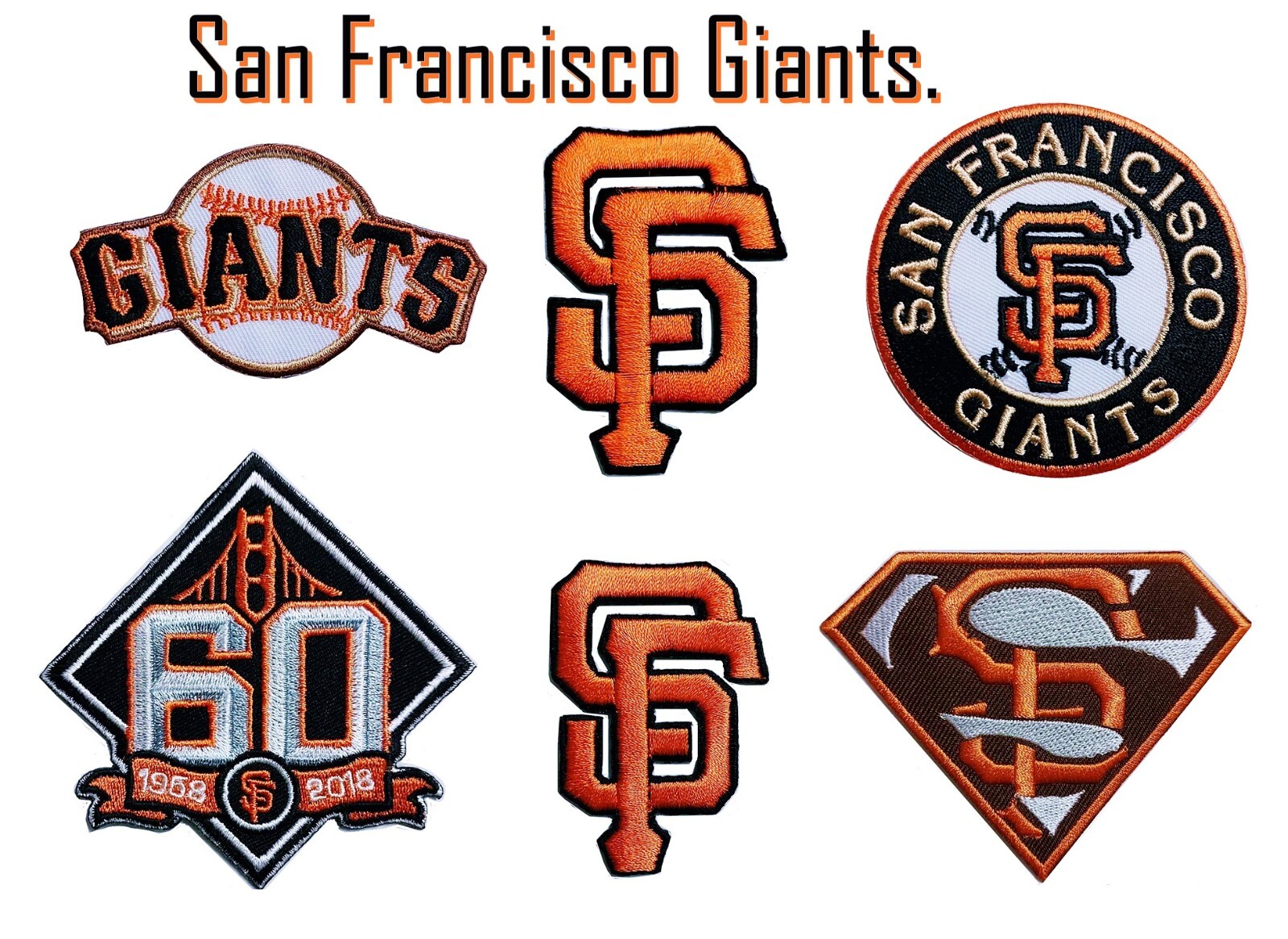 San Francisco Giants Embroidery Patches Iron,Sew(Select options) Thai ...