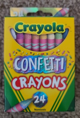 Crayola CONFETTI CRAYONS Exclusive 2020 24 Pack Color Burst NEW | eBay