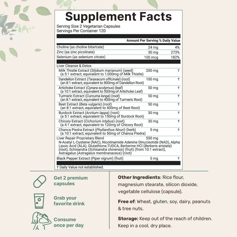 Micro Ingredients Liver Detox,240 Veggie Capsules,20-in-1 Advanced ...