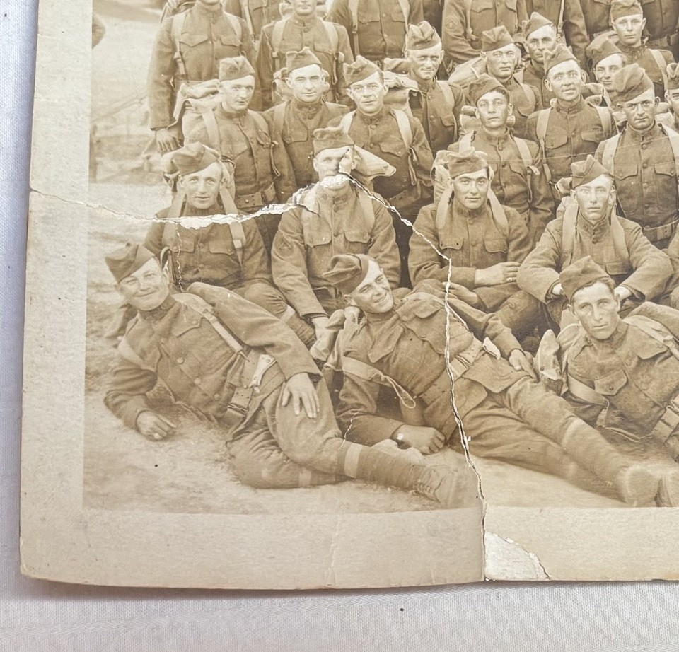 WW1 US Army Veterinary Hospital Unit 45 x 8 inch panoramic yard long ...