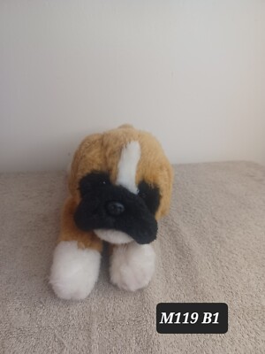 Russ iyoni Stuffed Brown Boxer Soft Plush Dog Animal 9" | eBay