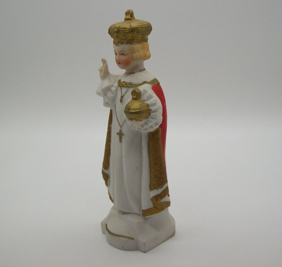 Vintage Bisque Porcelain Infant Jesus of Prague Statue, Leo C. Connelly ...