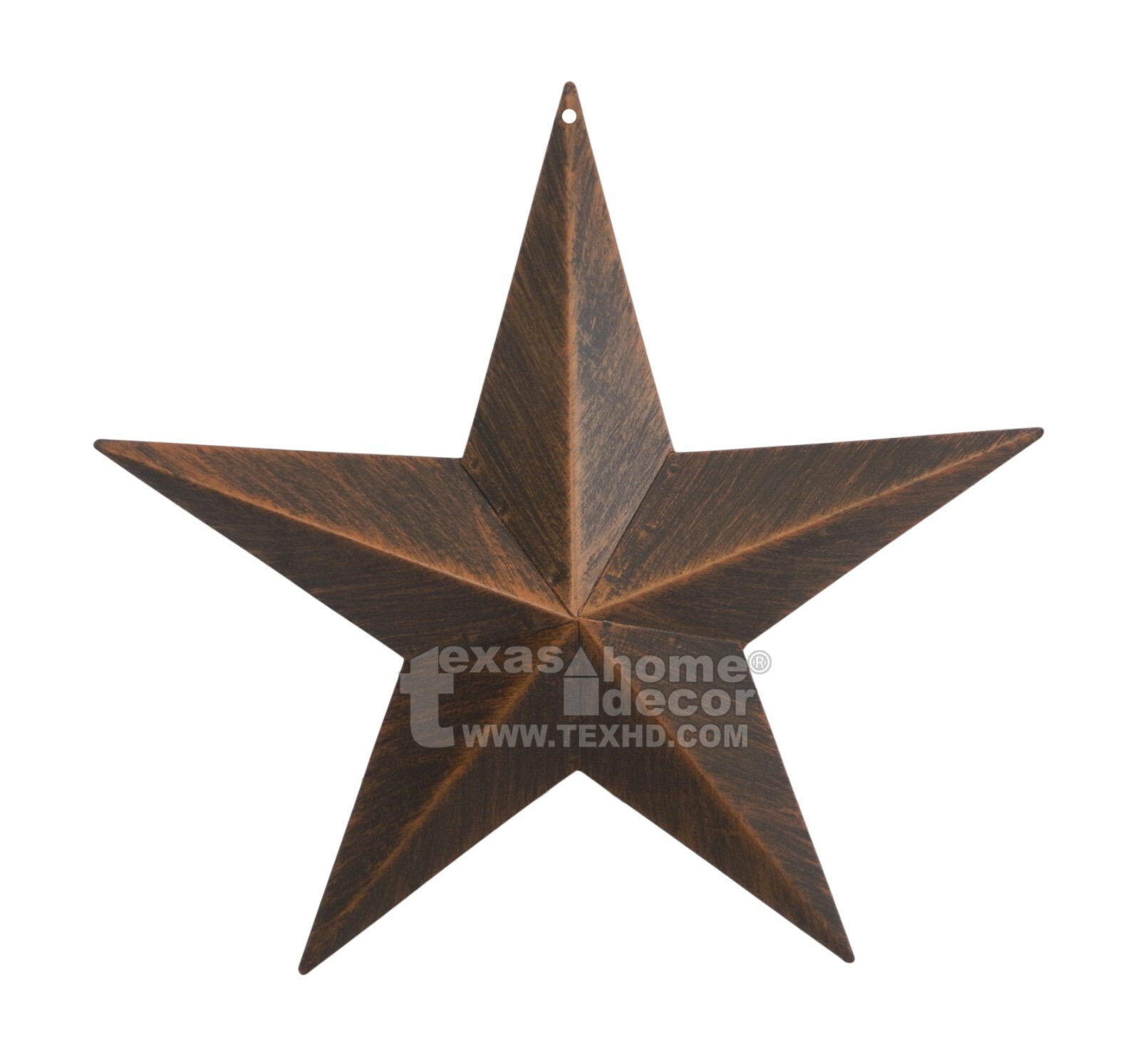 Metal Barn Star Rustic Brushed Copper Texas Tin Wall Decor Wall Mounted ...