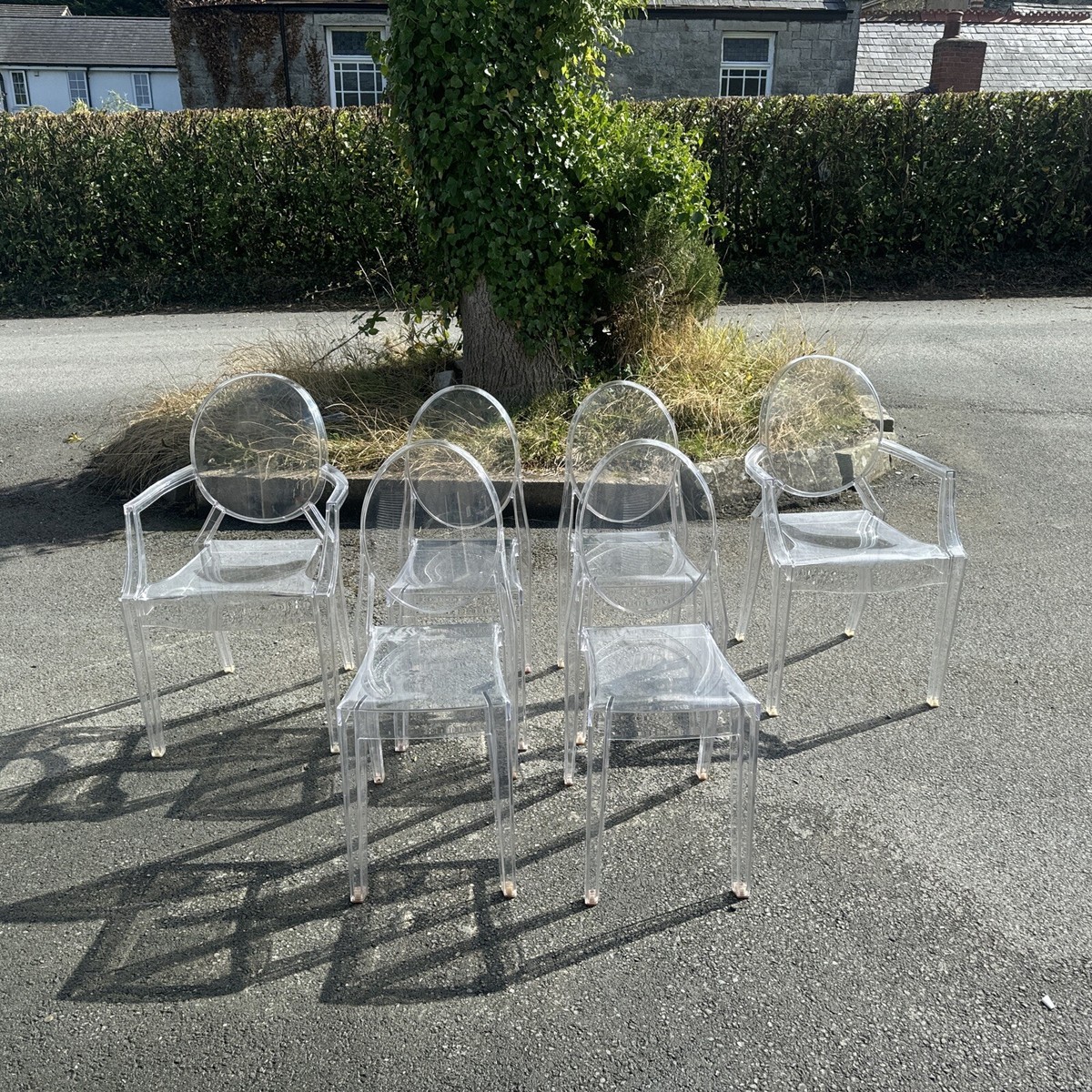 Philip Stark Lucite Chair Set Of FOUR Louis Ghost Chair By Philippe