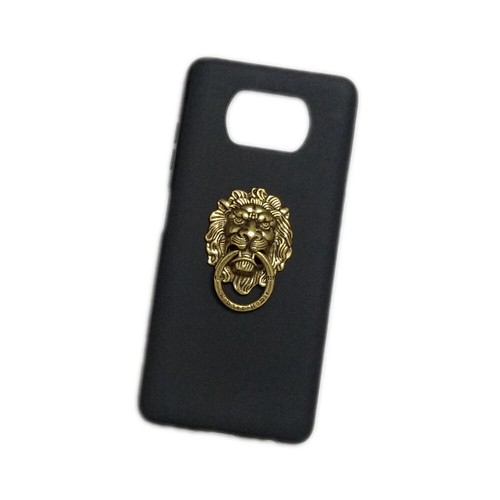3D Lion Head Finger Ring Stand Holder Soft TPU Case For Xiaomi Poco X3 ...