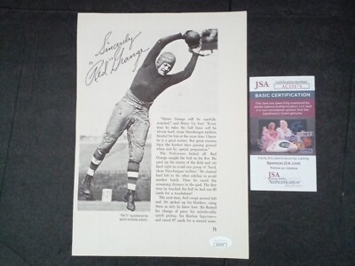 Red Grange Autographed Football Magazine Photo JSA Certified-1 # | eBay