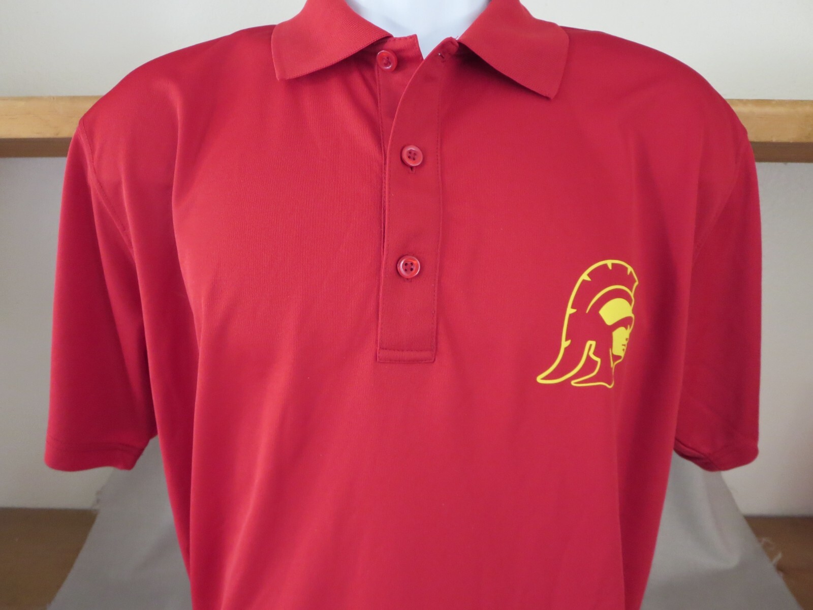 New Trojan Apparel USC Trojans Men's Polo Shirt Red Football NCAA Size ...