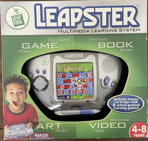 LeapFrog LeapSter Learning Game System Handheld System Green OPEN BOX ...