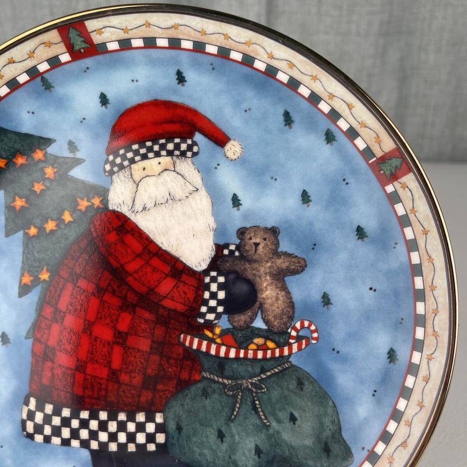 Collectors Plate. It’s In The Bag. Santa Debbie Mumm Royal Doulton 24 K ...