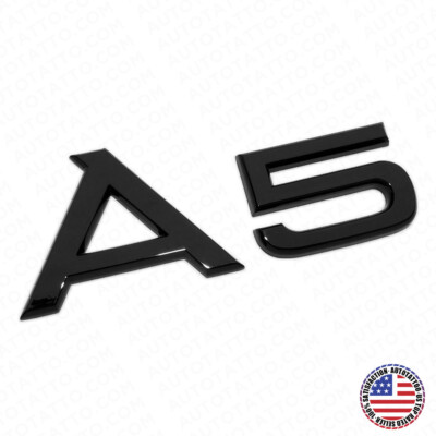 Audi A5 Gloss Black Rear Letter Tail Badge Trunk Emblem Badge Sport ...