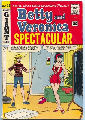 Archie Giant Series 32 1965 VG Betty Veronica Pin-Up Gallery Fishing ...