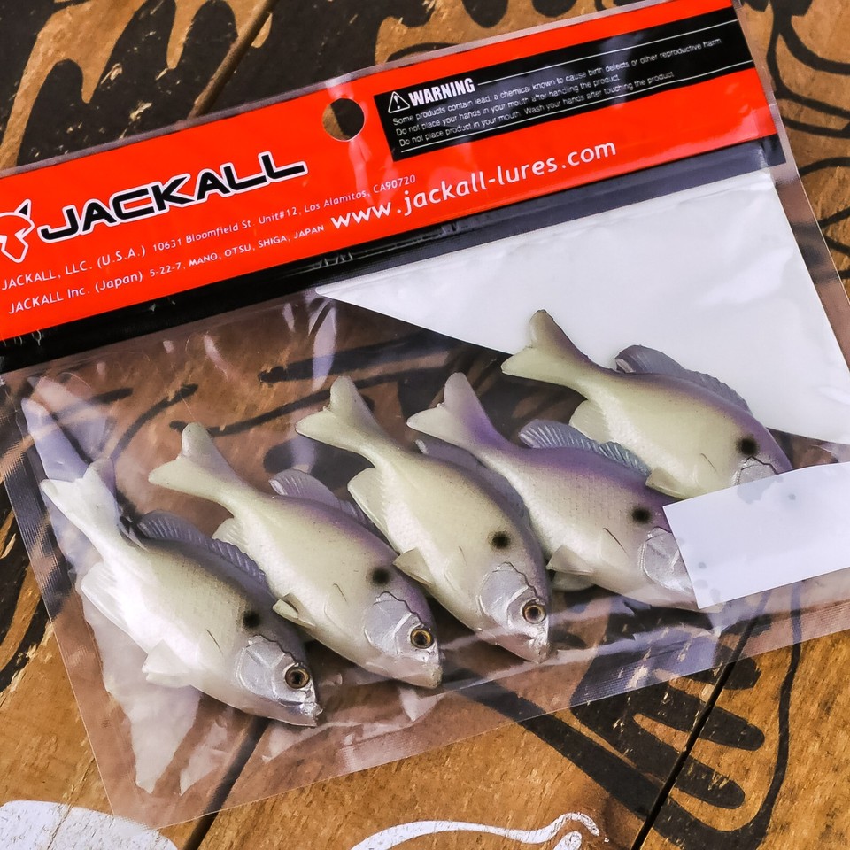 JACKALL Clone Gill Soft Finesse Dropshot Bluegill Bait 2.5" 5ct GREEN ...