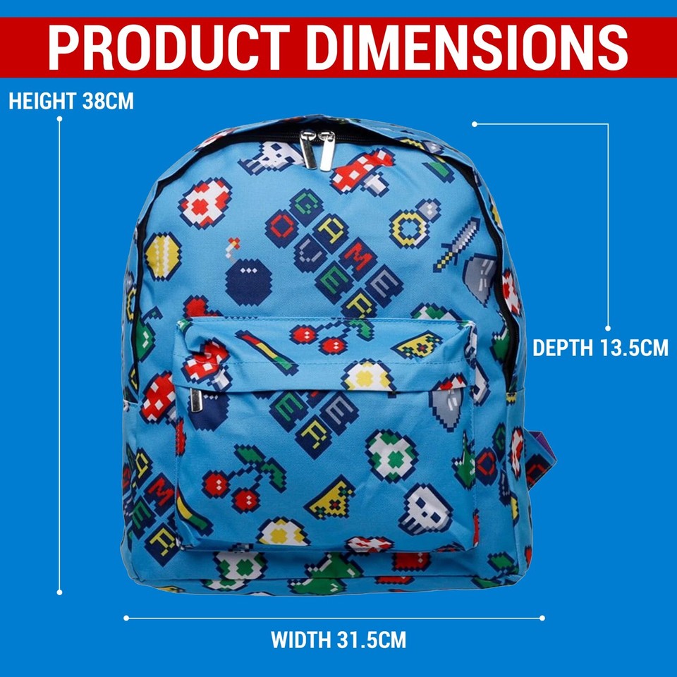 Game Over Backpack Bag Rusksack VidoeGamer School Sports Travel Retro ...