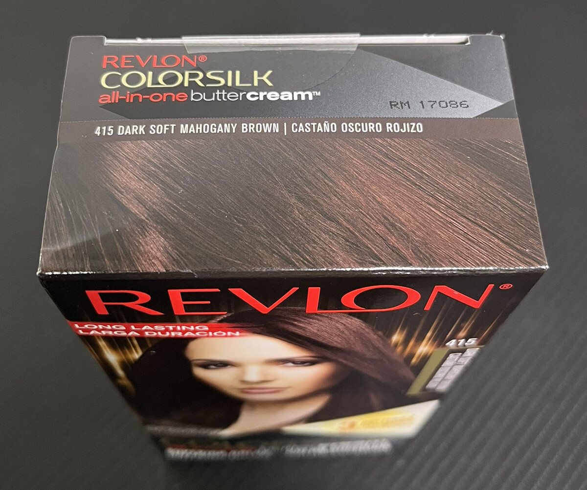 Revlon Colorsilk Buttercream Hair Dye, 415 Dark Soft Mahogany Brown ...