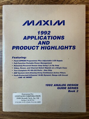 Maxim 1992 Applications and Product Highlights Analog Design Guide ...